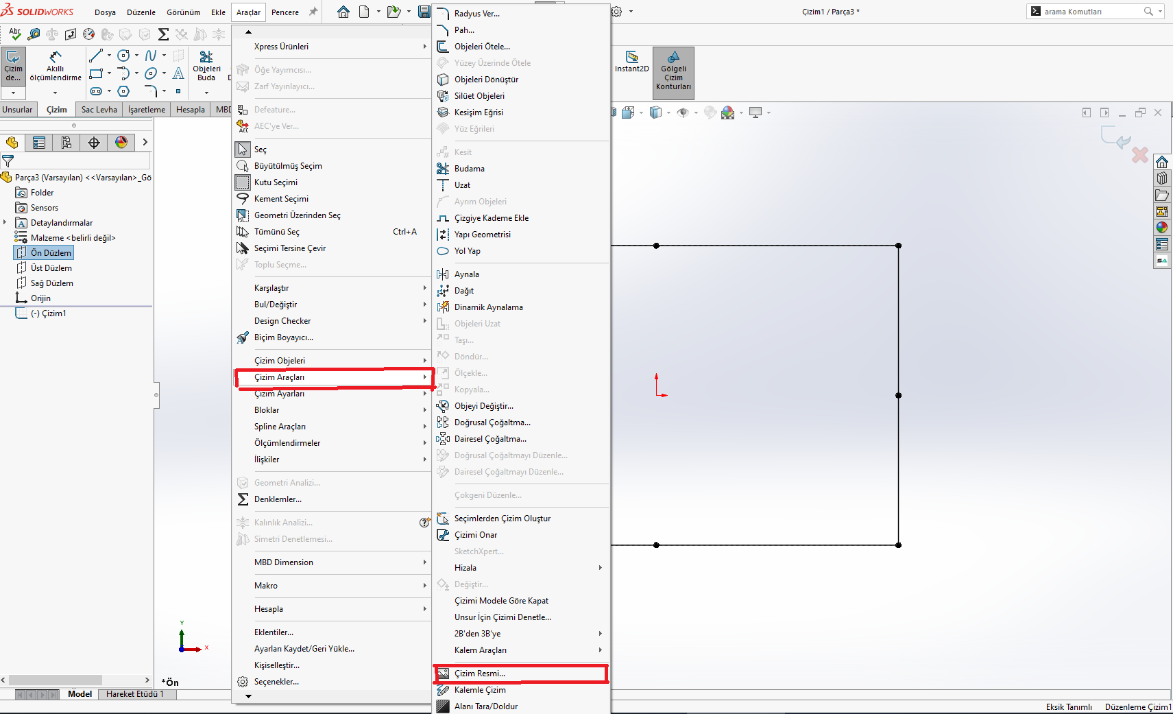 SOLIDWORKS Çizimine Eklenen Resimden Katı Oluşturma - SOLIDWORKS ...